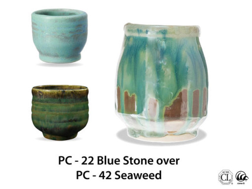 PC-22 Blue Stone over PC-42 Seaweed | AMACO Brent