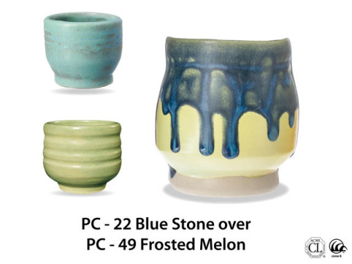 PC-22 Blue Stone over PC-49 Frosted Melon | AMACO Brent