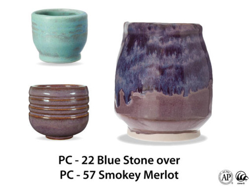 PC-22 Blue Stone over PC-57 Smokey Merlot | AMACO Brent