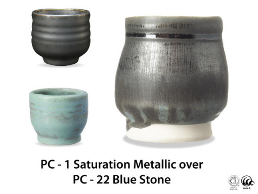 PC-01 Saturation Metallic over PC-22 Blue Stone | AMACO Brent