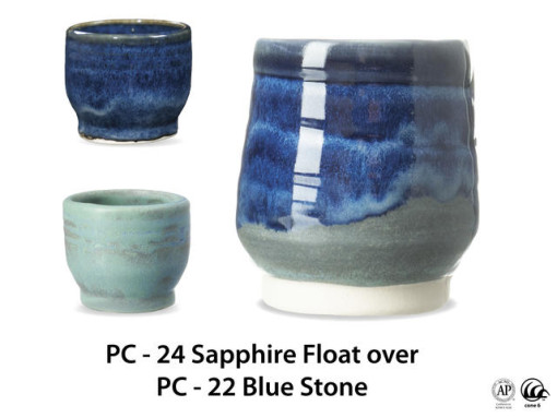 PC-24 Sapphire Float over PC-22 Blue Stone | AMACO Brent