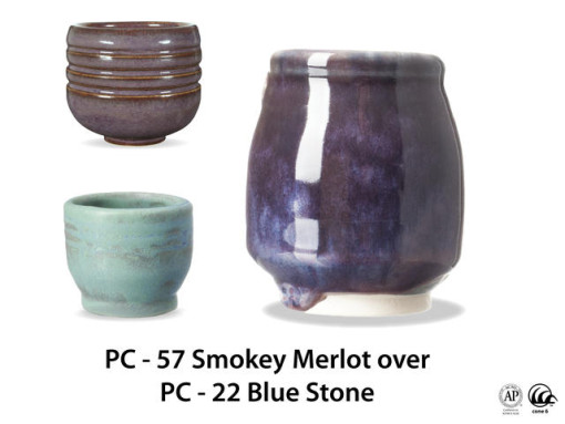 PC-57 Smokey Merlot over PC-22 Blue Stone | AMACO Brent