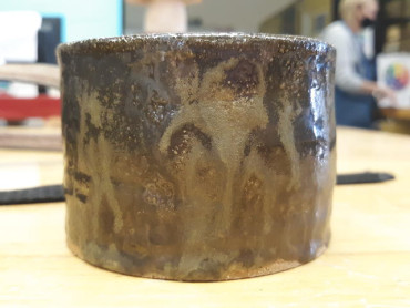 PC-63 Cosmic Tea Dust over PC-9 Vintage Gold | AMACO Brent