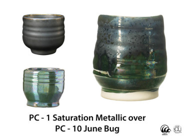 PC-01 Saturation Metallic over PC-10 June Bug | AMACO Brent