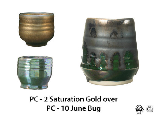 PC-02 Saturation Gold over PC-10 June Bug | AMACO Brent