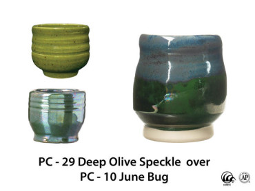 PC-29 Deep Olive Speckle over PC-10 June Bug | AMACO Brent