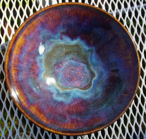 PC-20 Blue Rutile over PC-41 Vert Lustre | AMACO Brent