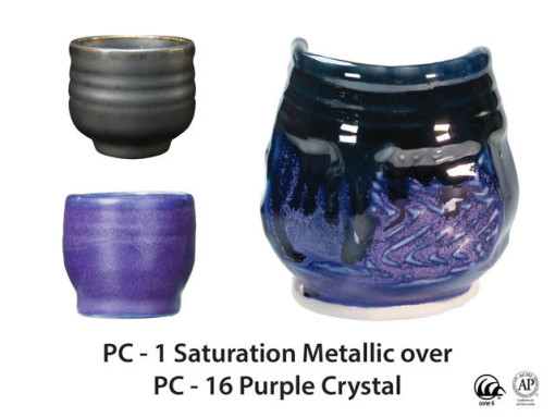 PC-01 Saturation Metallic over PC-16 Purple Crystal | AMACO Brent