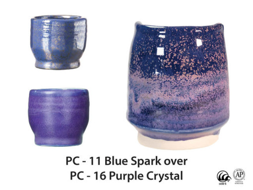 PC-11 Blue Spark over PC-16 Purple Crystal | AMACO Brent
