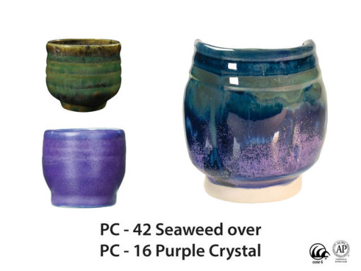 PC-42 Seaweed over PC-16 Purple Crystal | AMACO Brent