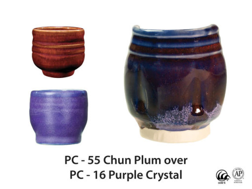 PC-55 Chun Plum over PC-16 Purple Crystal | AMACO Brent