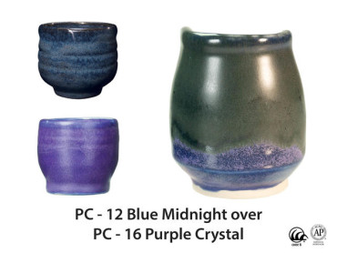 PC-12 Blue Midnight over PC-16 Purple Crystal | AMACO Brent