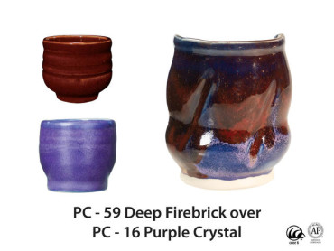 PC-59 Deep Firebrick over PC-16 Purple Crystal | AMACO Brent