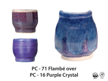 PC-71 Flambé over PC-16 Purple Crystal | AMACO Brent