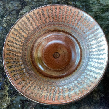 PC-56 Ancient Copper over TH-1 High Fire Texturizer | AMACO Brent