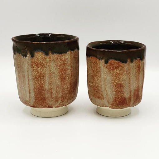 PC-20 Blue Rutile over SH-12 Chai Matte | AMACO Brent