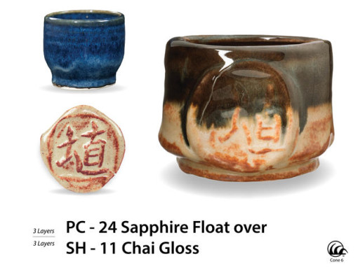 PC-24 Sapphire Float over SH-11 Chai Gloss | AMACO Brent