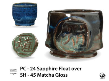 PC-24 Sapphire Float over SH-45 Matcha Gloss | AMACO Brent