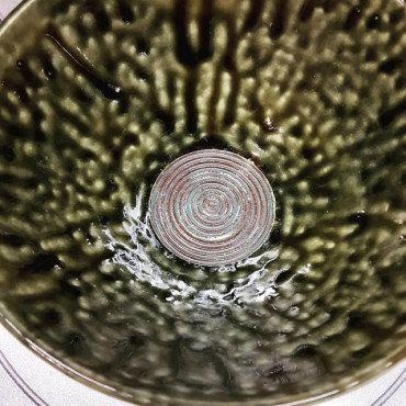 PC-30 Temmoku over SH-45 Matcha Gloss | AMACO Brent