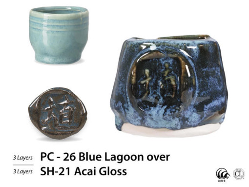 PC-26 Blue Lagoon over SH-21 Acai Gloss | AMACO Brent