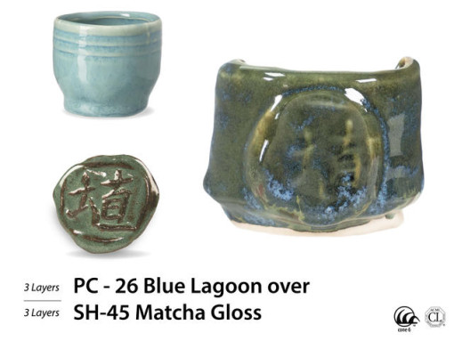 PC-26 Blue Lagoon over SH-45 Matcha Gloss | AMACO Brent