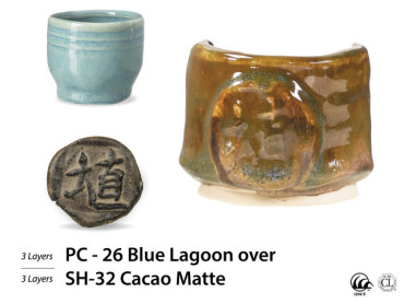 PC-26 Blue Lagoon over SH-32 Cacao Matte | AMACO Brent