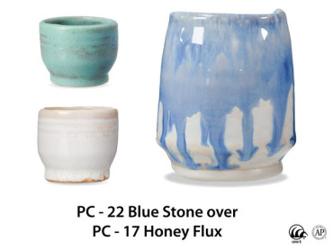 PC-22 Blue Stone over PC-17 Honey Flux | AMACO Brent