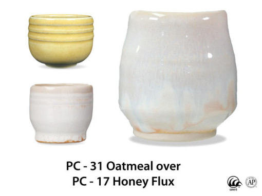 PC-31 Oatmeal over PC-17 Honey Flux | AMACO Brent