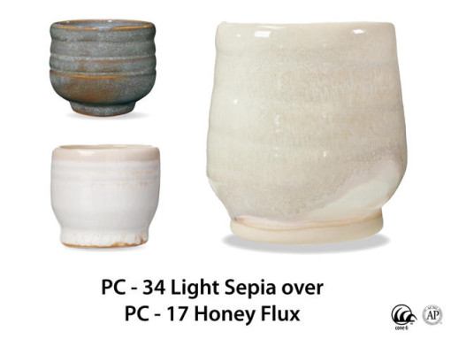 PC-34 Light Sepia over PC-17 Honey Flux | AMACO Brent