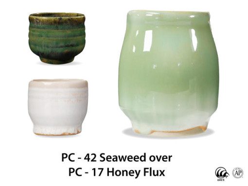 PC-42 Seaweed over PC-17 Honey Flux | AMACO Brent