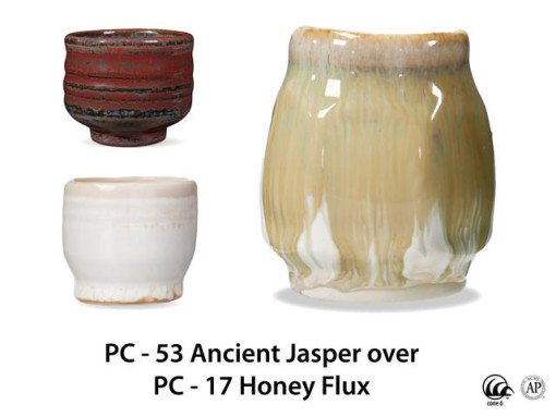 PC-53 Ancient Jasper over PC-17 Honey Flux | AMACO Brent