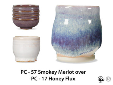PC-57 Smokey Merlot over PC-17 Honey Flux | AMACO Brent