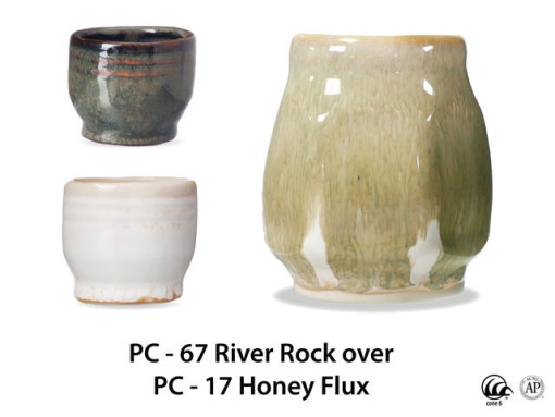 PC-67 River Rock over PC-17 Honey Flux | AMACO Brent
