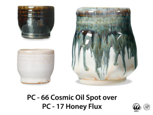 PC-66 Cosmic Oil Spot over PC-17 Honey Flux | AMACO Brent