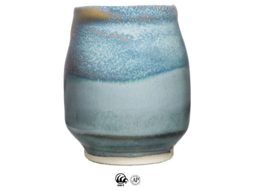 PC-28 Frosted Turquoise over PCF-3 Midnight Run | AMACO Brent