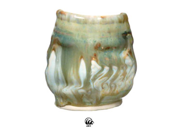 PC-65 Black Aventurine over PCF-19 Cirrus Flow | AMACO Brent