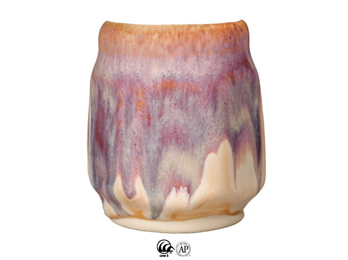 PC-59 Deep Firebrick over PCF-54 Flux Blossom | AMACO Brent